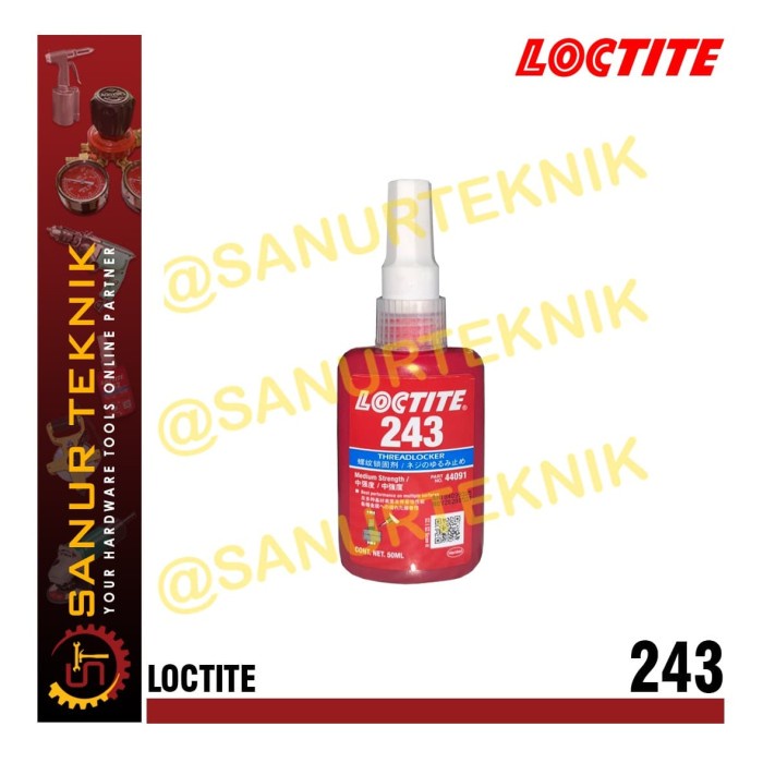 Jual Loctite 243 / Lem Baut Loctite243 / Loctite Thread Locker 243 ( 50ml ) | Shopee Indonesia