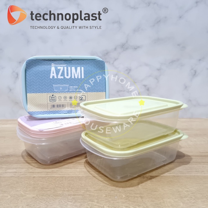 Jual NEW AZUMI Bento Set Of 2pcs 1000ml | Sealware Segi Penyimpanan ...