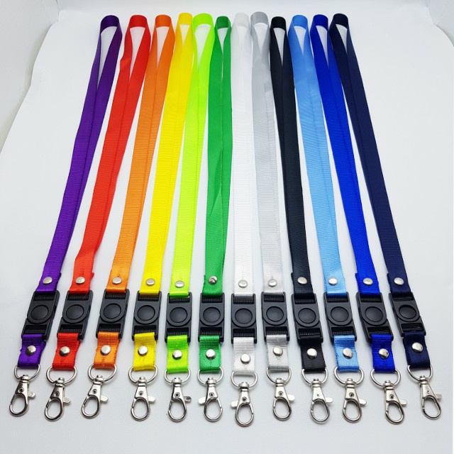 Jual Tali Lanyard/Tali ID Card 2cm polos bahan nylon/polyster+stoper ...