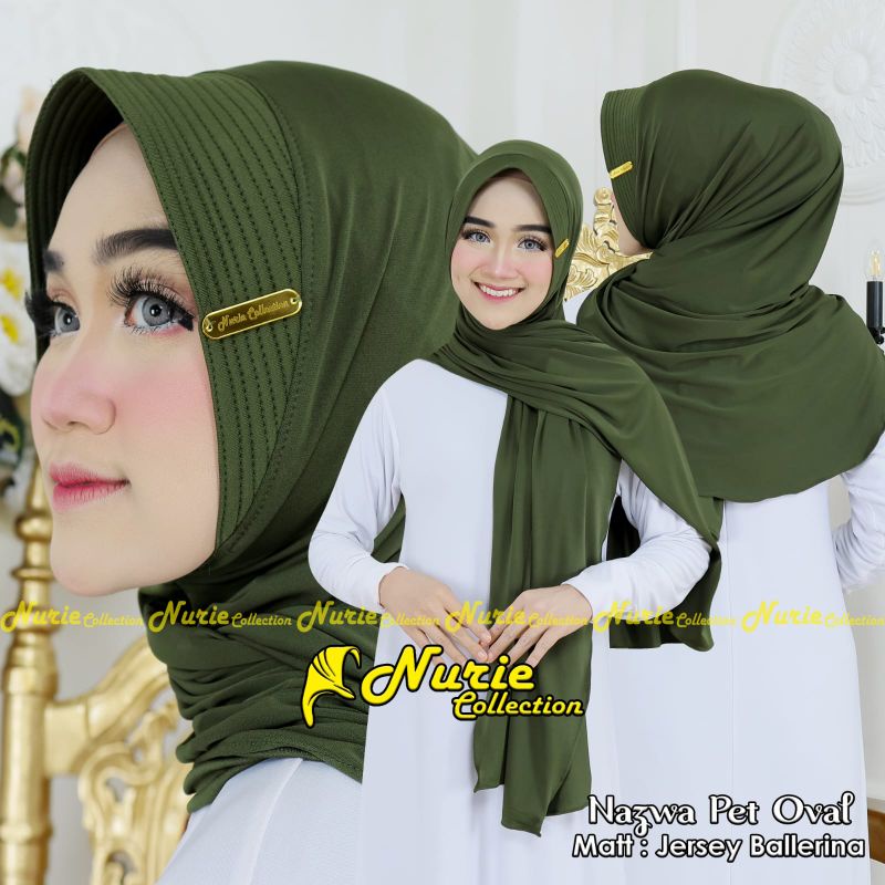 Jual Jilbab Pashmina Instan Oval Nazwa 011 Ori Nurie Hijab | Shopee Indonesia
