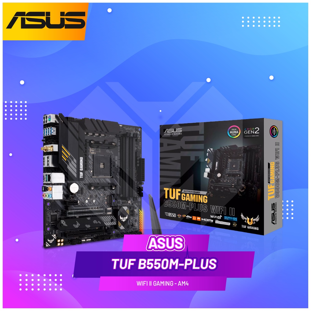 Jual ASUS TUF B550M-PLUS WIFI II Gaming AMD AM4 B550 DDR4 Motherboard ...