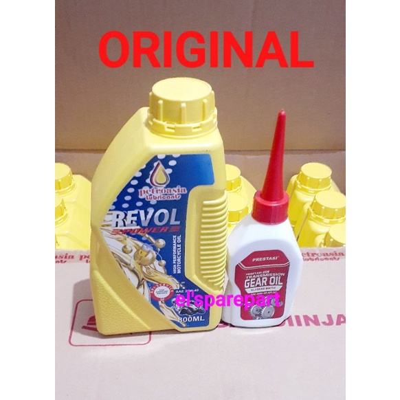Jual oli mesin revol matic 800ml SAE 20w-40 + oli gardan 120ml semua ...