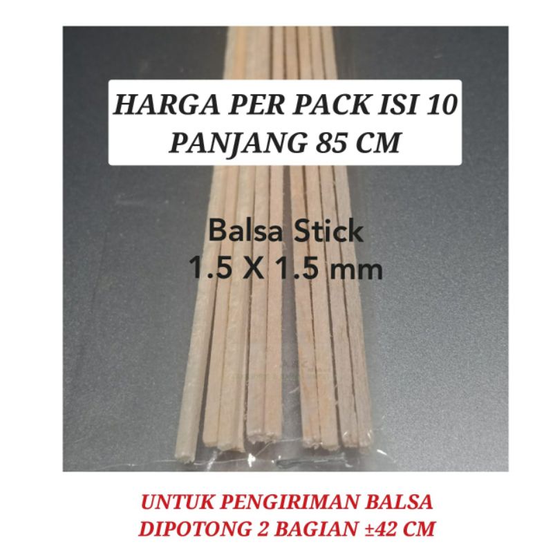 Jual KAYU BALSA STICK 1.5 MM, 2 MM, 3 MM, 4 MM, 5 MM, 6 MM, 8 MM, DAN ...