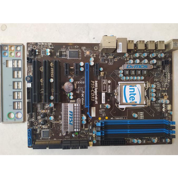 Jual COD Motherboard P55 MSI 4 Slot Ram LGA1156 Mainboard Mobo | Shopee ...