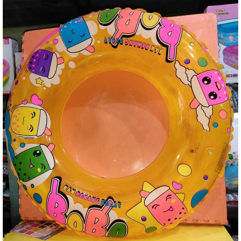 Jual Ban Renang Bulat Anak Gambar Boba 70cm Aman SNI LkL | Shopee Indonesia