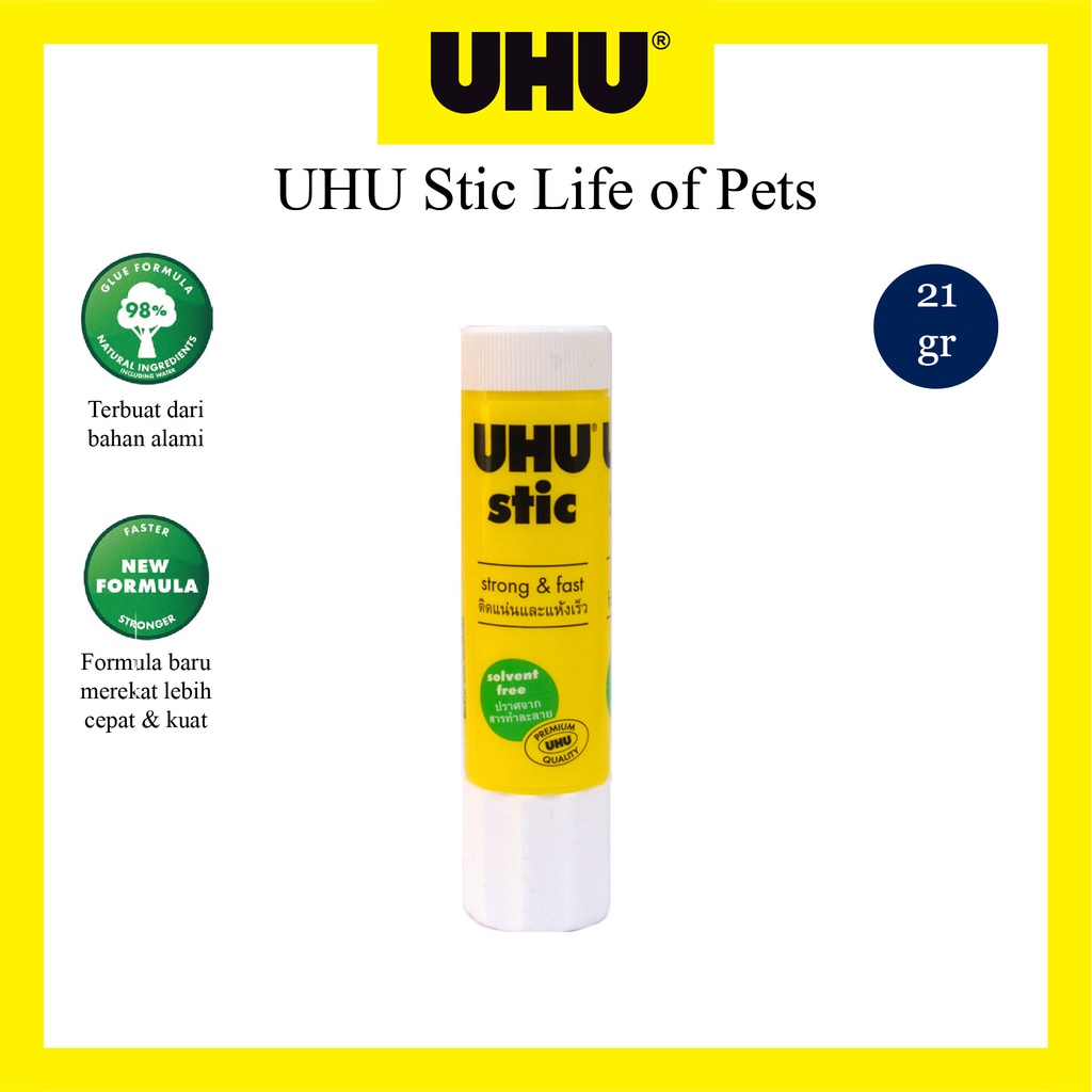 Jual Lem UHU Stick 21 Gram / Lem Stik Putar / Original Made In Germany ...