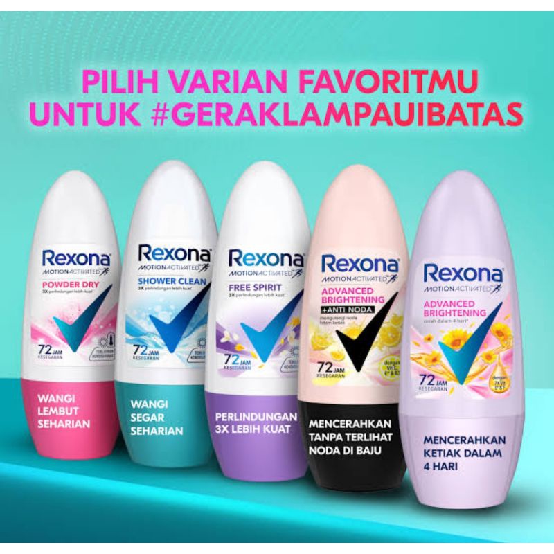 Jual REXONA DEODORANT ROLL ON ALL VARIAN 45ml | Shopee Indonesia