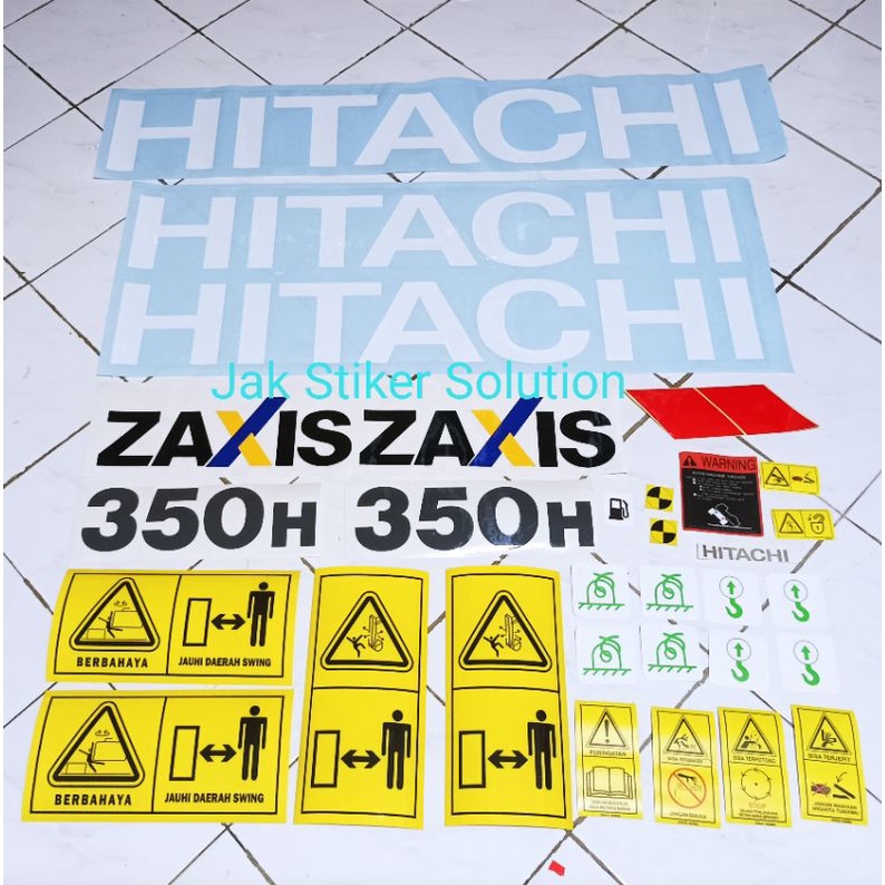 Jual Stiker Excavator Hitachi Zaxis 350HMF Sticker Alat Berat | Shopee ...