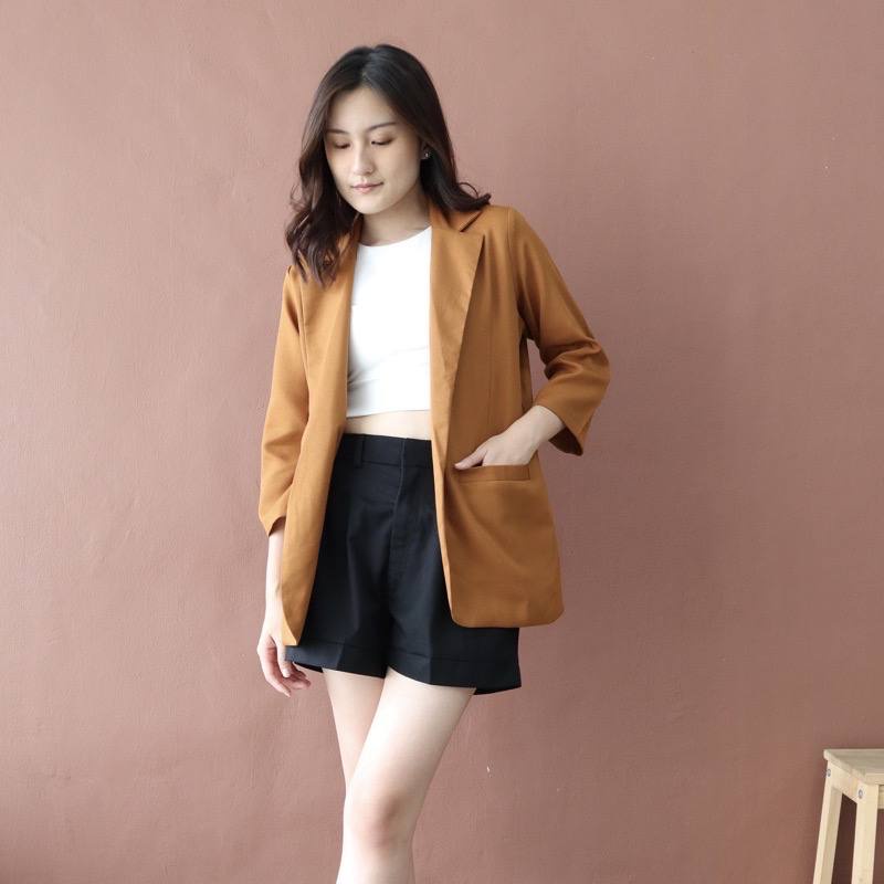 Jual Rouie Blazer - Blazer Wanita Korea Tangan Panjang - Blezer Cewek ...