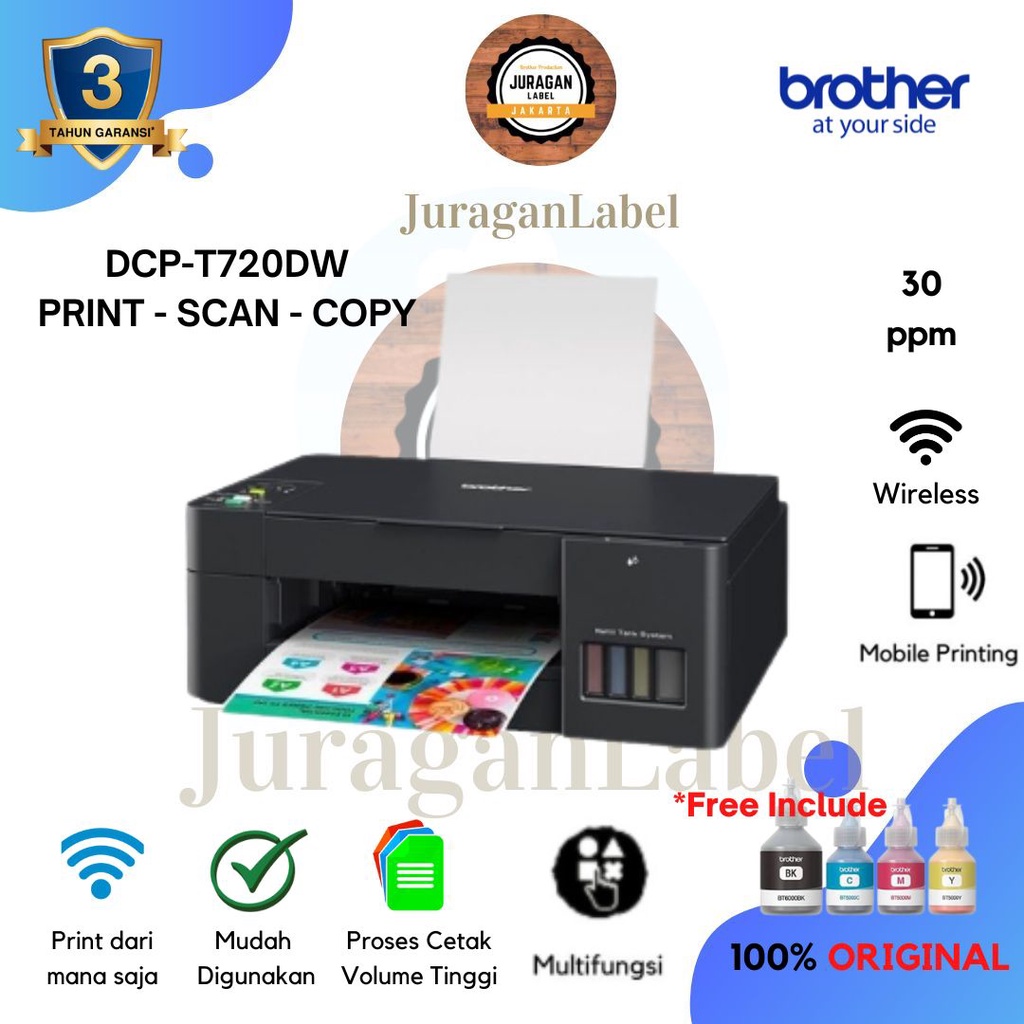 Jual BROTHER DCP-T720DW Printer Ink Tank Multifunction T720 WiFi Duplex ...