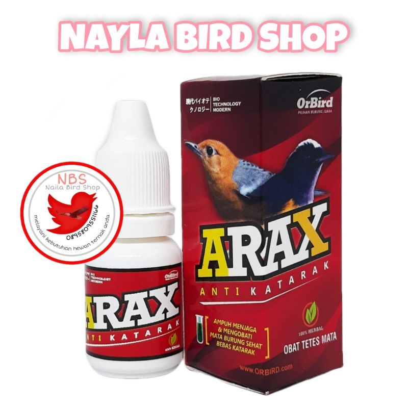 Jual ARAX ANTI KATARAK OBAT BURUNG KATARAK SNOT MATA MERAH BERAIR ARAX ...