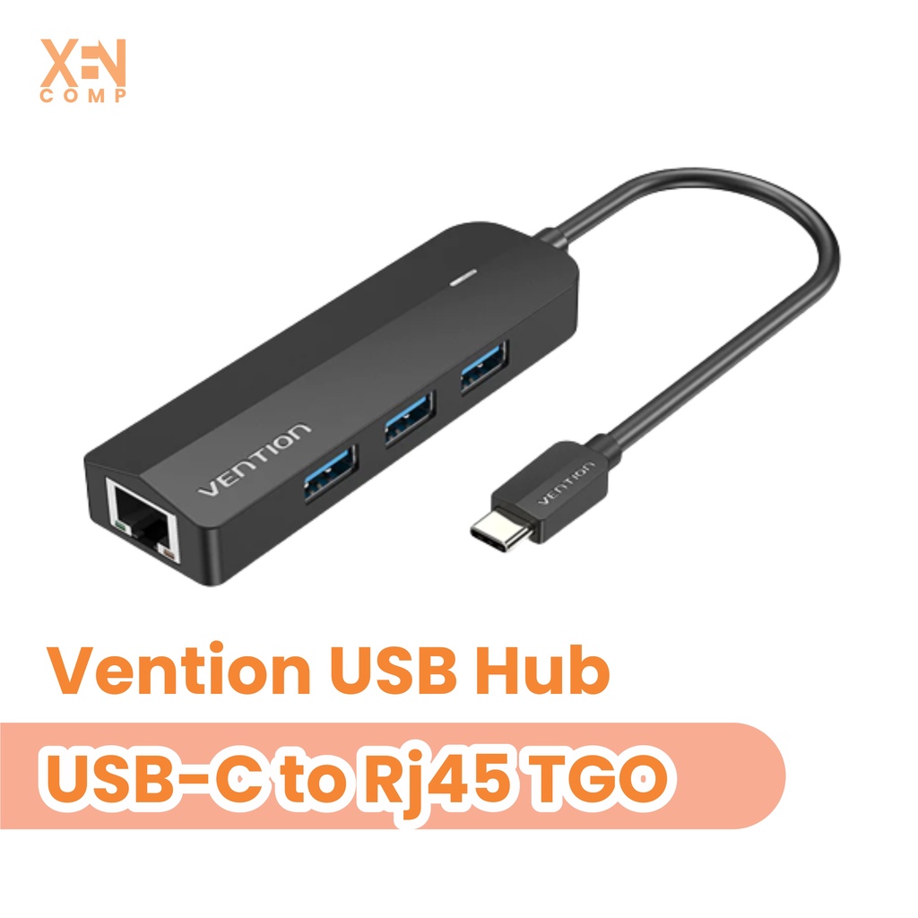 Jual Vention USB-C to USB Hub 2.0 RJ45 LAN Gigabit Ethernet - TGO ...