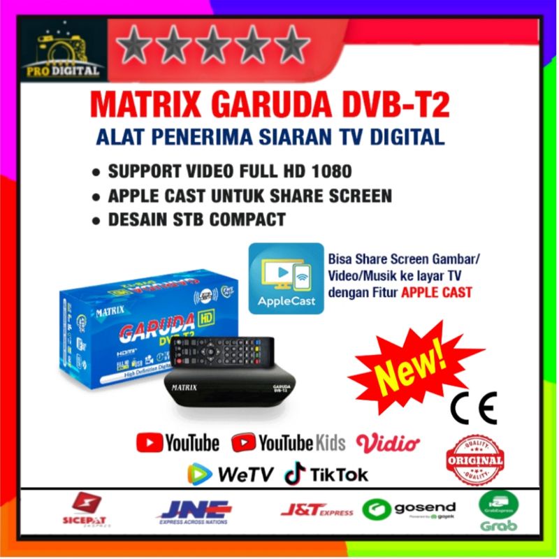 Jual set top box matrix garuda dvb t2 digital / WiFi USB HDMI / STB | Shopee Indonesia