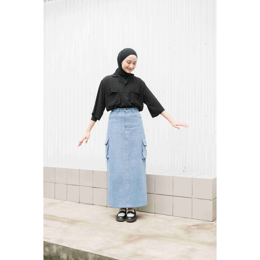 Jual Outfitm Rok Cargo jeans | Shopee Indonesia
