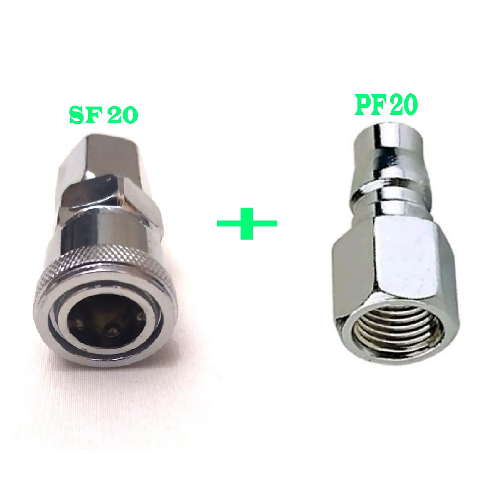Jual SET Quick Coupler Nepel Sambungan Angin Kompresor SF20 Dan PF20 ...