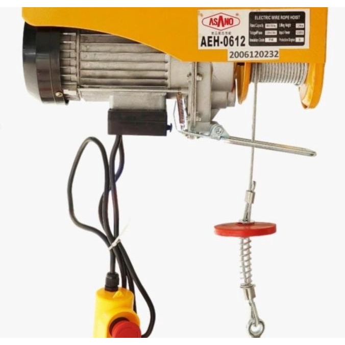 Jual Electric Hoist Asano AEH-0612 Katrol Elektrik 600 KG 12 Meter | Shopee Indonesia