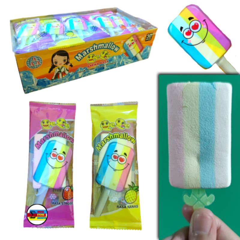 Jual Permen Marshmallow Unik Bentuk Es Krim 1 Pack Isi 30 Pcs Aneka ...