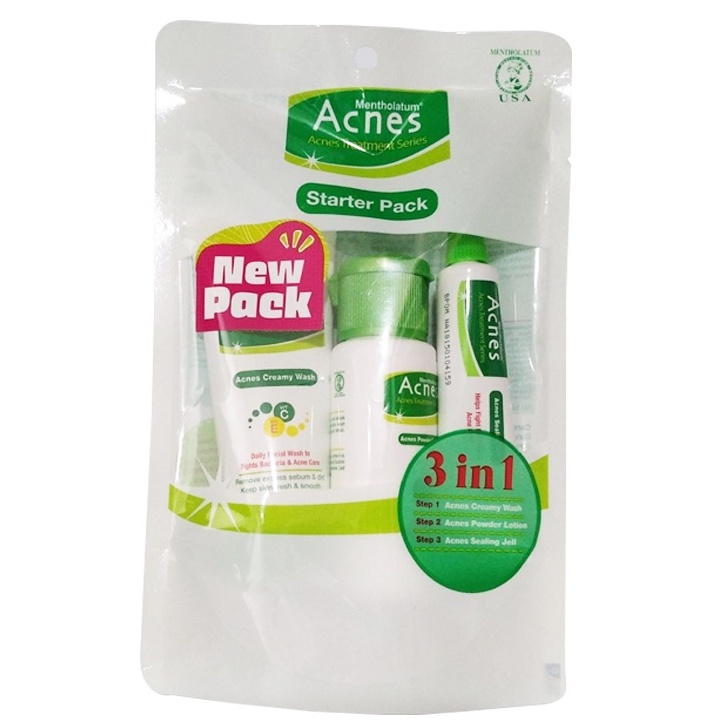 Jual Acnes Treatment Kit 3 in 1 Starter Pack | Shopee Indonesia
