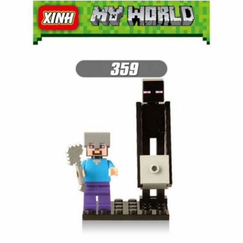Jual Mainan balok minecraft steve dan endermen SEALED ONLY mine craft ...