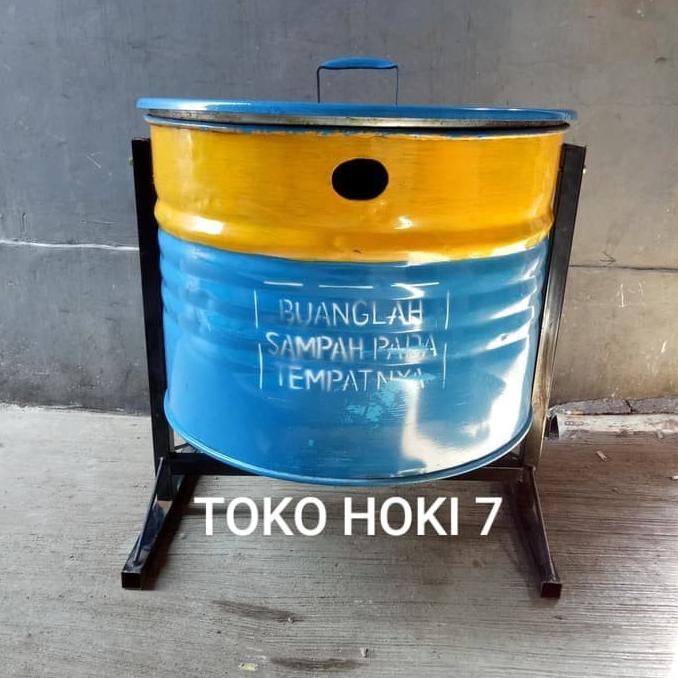 Jual Tempat Sampah/Tong Sampah Besi/Drum Sampah Gantung 100liter Kuat ...