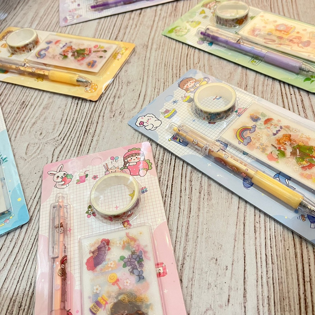 Jual Paket Sticker Label Washi + Free Pisau Potong LGL 0314 - PINK ...