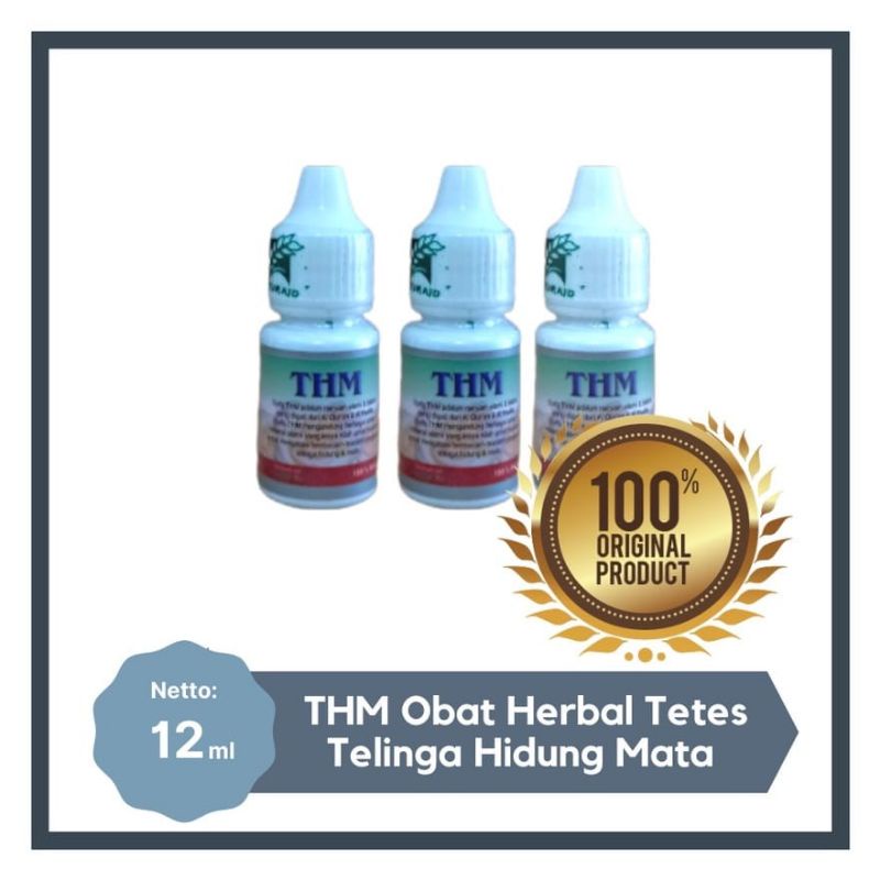Jual THM obat herbal tetes Telinga Hidung Mata syifa THM 12 ml | Shopee ...