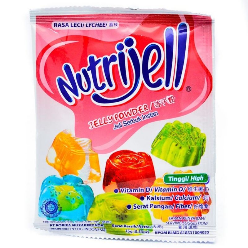 Jual Nutrijell jelly rasa leci kemasan 15 gram | Shopee Indonesia