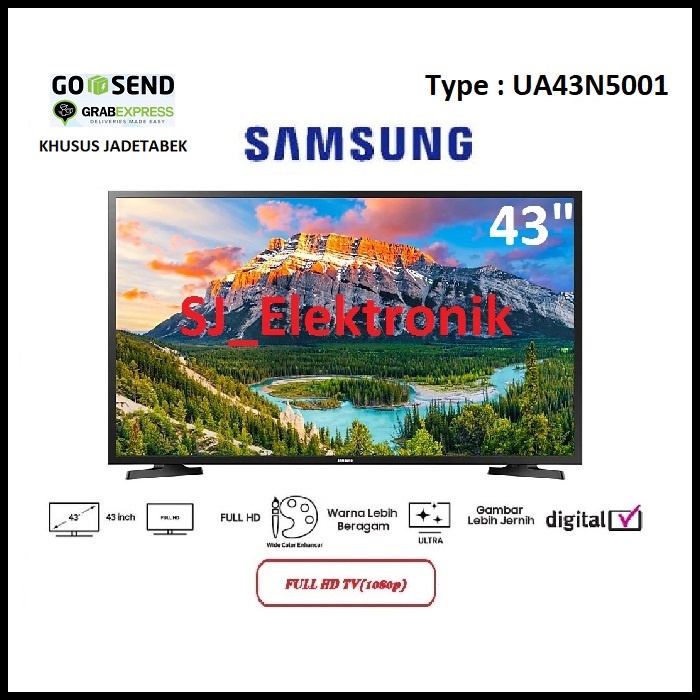 Jual LED TV Samsung 43 Inch UA43N5001 - 43N5001 FullHD DVB-T2 HDMI USBMovie | Shopee Indonesia