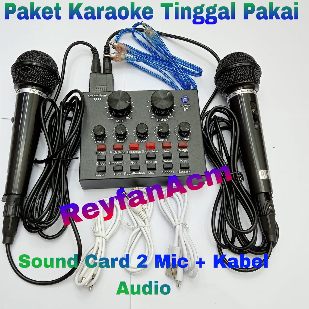 Jual SoundCard V8 Mixer External Sound card V8 USB Audio Live Broadcast ...