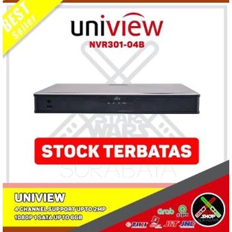 Jual NVR UNV 4CH NVR301-04B / UNIVIEW 4 CHANNEL 2MP 1080P NON POE ...