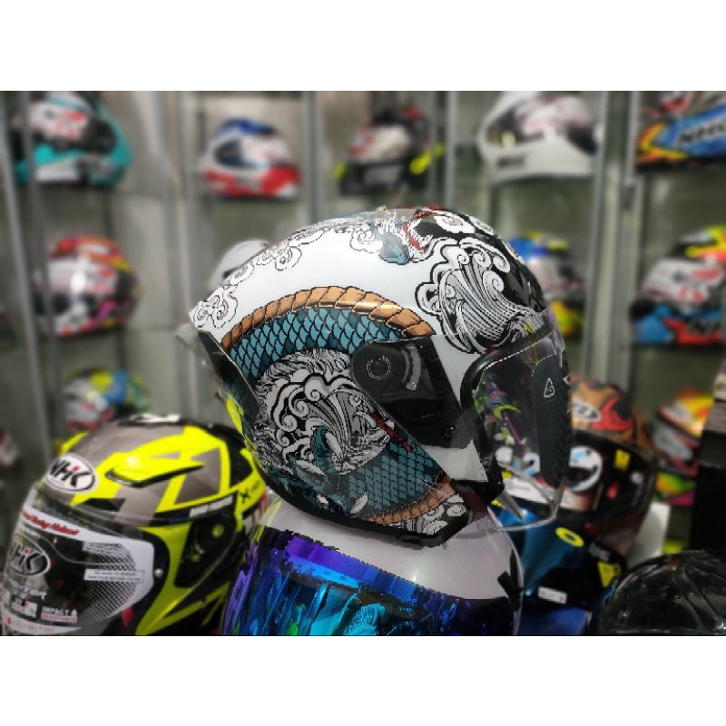 Jual RSV WINDTAIL MOTIF RYUJIN DAN CARBON MOTIF HELM OPEN FACE | Shopee ...