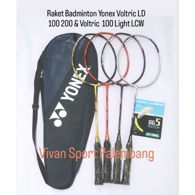 Jual Raket Badminton Yonex Voltric LD 100 200 & Voltric 100 Light LCW Bonus Cover Senar Grip ...
