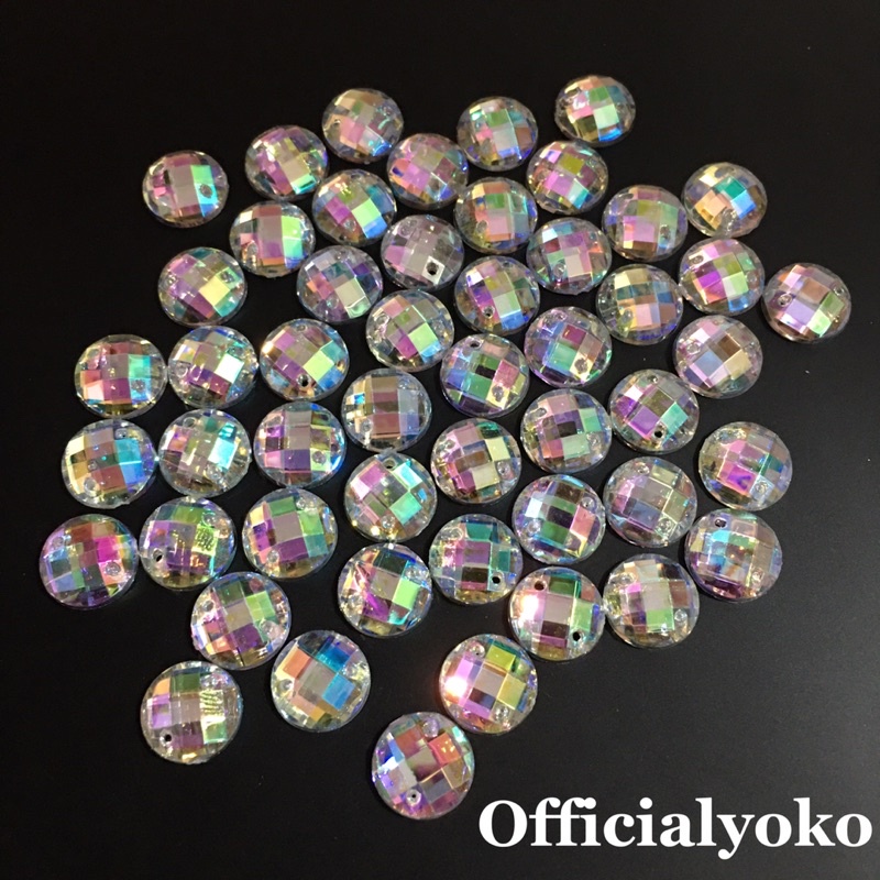 Jual Manik Diamond Bulat Putih AB 10mm KW1 (10pcs) | Shopee Indonesia