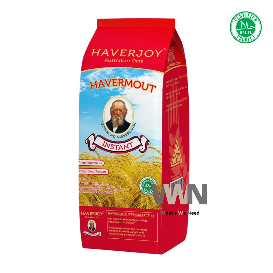 Jual Haverjoy Hovermout Instant Oats 1 kg - Australian Oats / Oatmeal ...