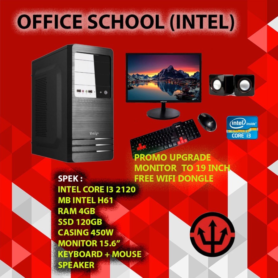 Jual RAKITAN PC KOMPUTER OFFICE KANTOR SEKOLAH INTEL CORE I3 LENGKAP MURAH | Shopee Indonesia