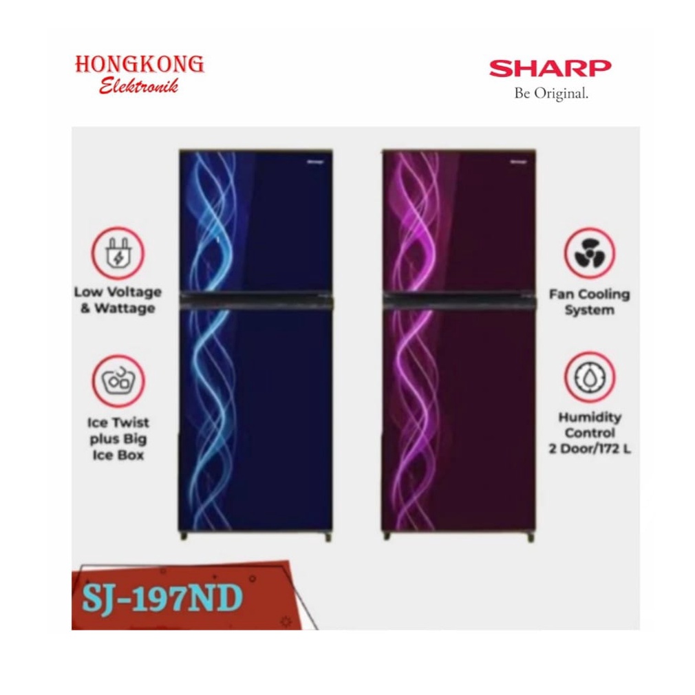 Jual Kulkas SHARP SJ-197ND VP/VB 2 Pintu SJ197ND | Shopee Indonesia