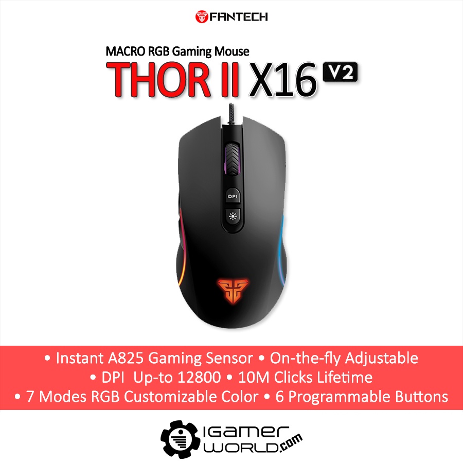 Jual Fantech THOR X16 V2 Gaming Mouse | Shopee Indonesia