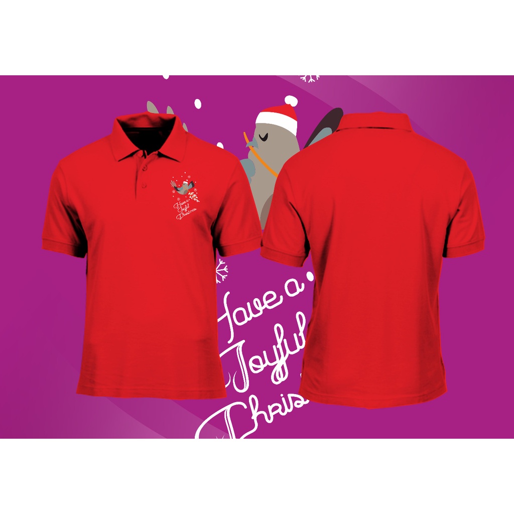 Jual POLO NATAL LOGO BURUNG - BAJU NATAL - BAJU KERAH NATAL - LOGO ...