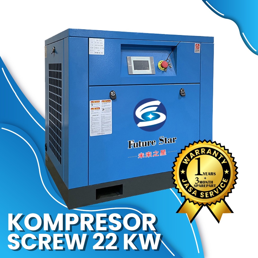 Jual KOMPRESOR UDARA /KOMPRESOR ANGIN LISTRIK/SCREW AIR COMPRESSSOR 22KW- 30HP | Shopee Indonesia