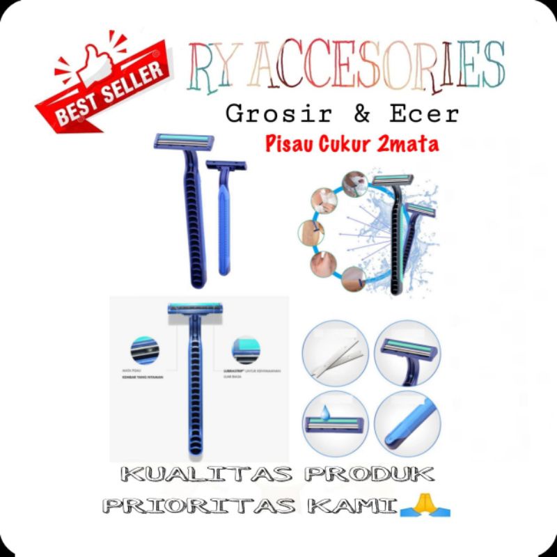 Jual RY - Alat cukur Pisau cukur 2 mata / Alat cukur kumis dan jenggot ...