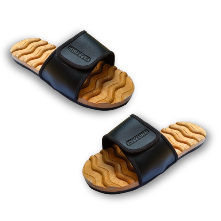 Jual Sendal Kesehatan Sendal Refleksi Kayu mahoni | Shopee Indonesia