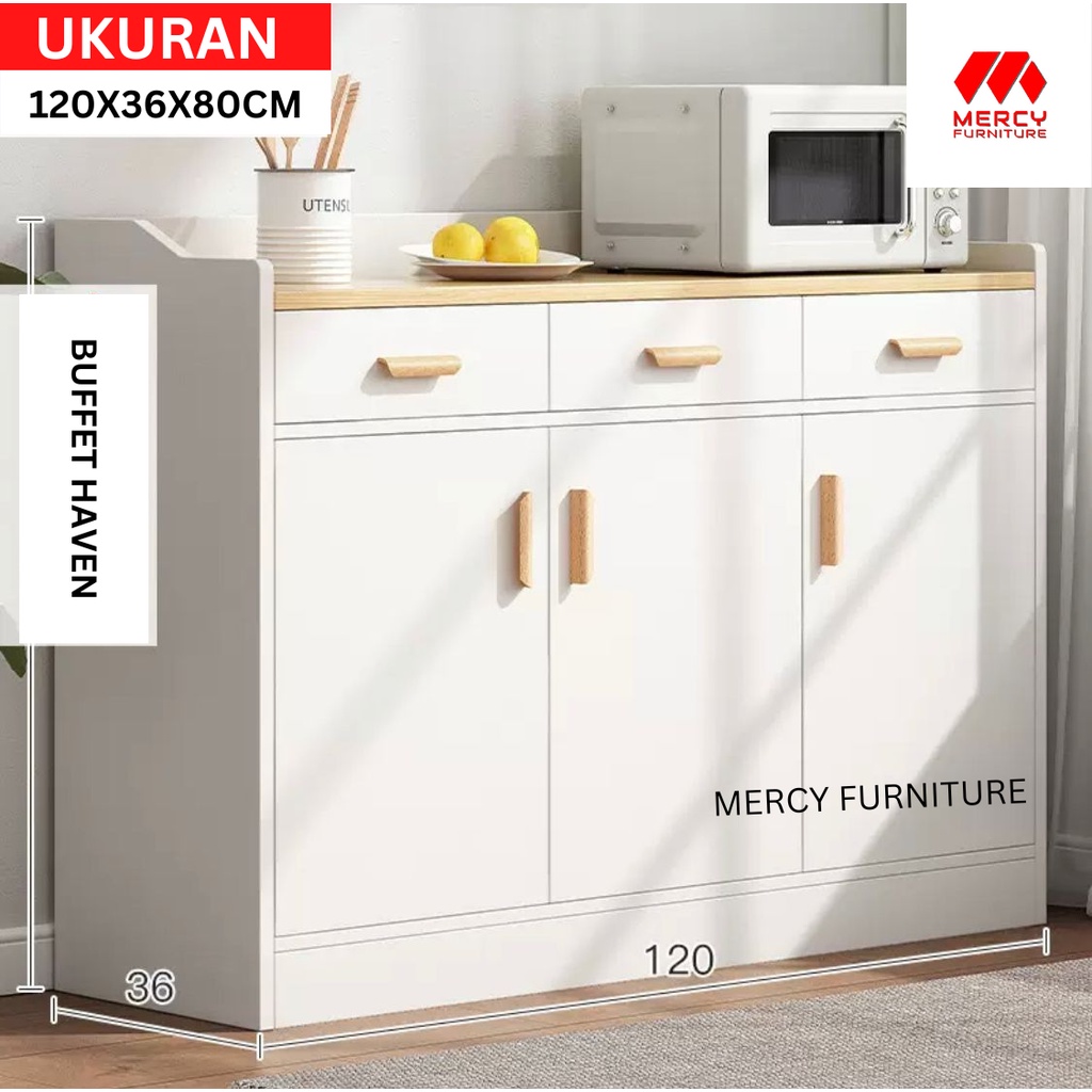 Jual Mercy Furniture Cabinet Rak Dapur Tempat Penyimpanan Rak Serbaguna ...