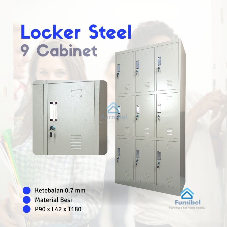 Jual LOKER 9 PINTU - LOCKER STEEL 9 CABINET | Shopee Indonesia