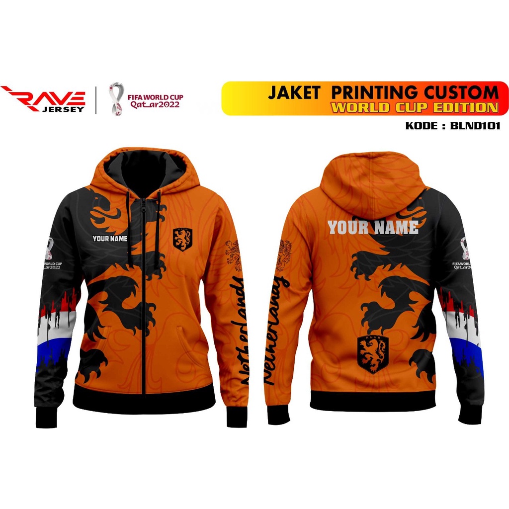 Jual JAKET BELANDA SPECIAL EDITION WORLD CUP QATAR 2022 FULL PRINTING ...