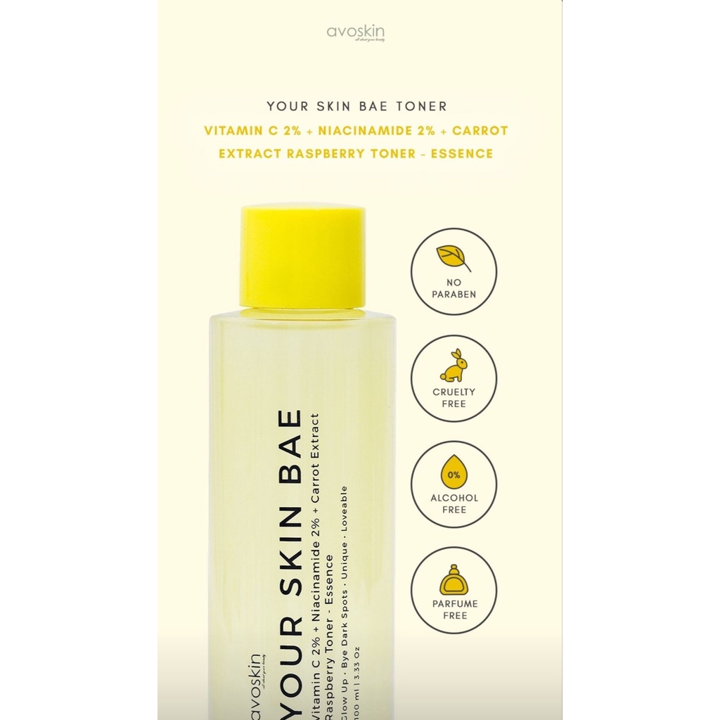 Jual Avoskin Your Skin Bae Toner Vitamin C 2% + Niacinamide 2% + Carrot ...