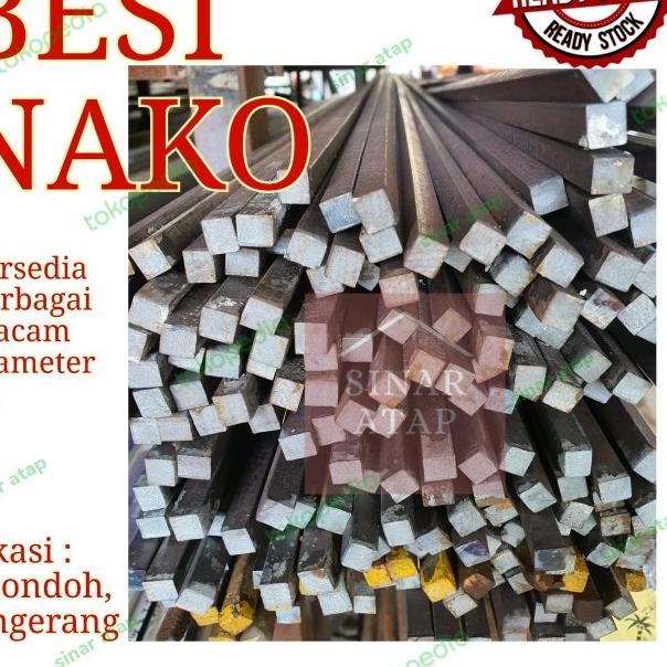 Jual BESI NAKO / BESI KOTAK 12 MM POLOS PANJANG 6 METER FULL POLOS ...
