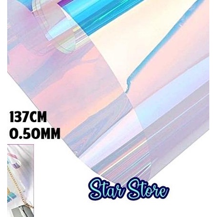 Jual Plastik Mika Lentur PVC Super Hologram Lebar 137cm / Tebal 0.50mm | Shopee Indonesia