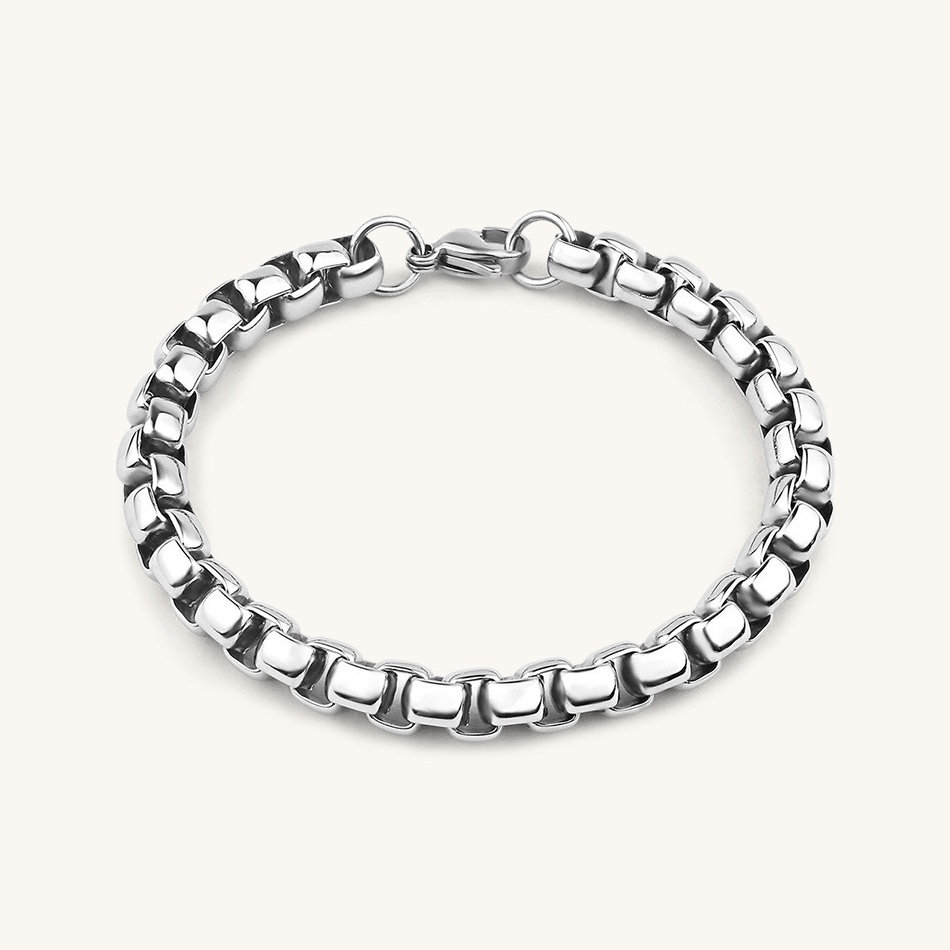 Jual ANDALL - Zane Box Chain Bracelet [Stainless Steel Aksesoris Pria ...