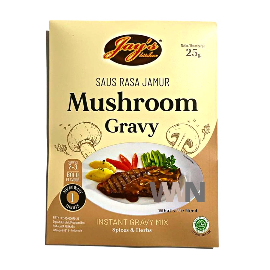 Jual Jay's Mushroom Gravy 25 gr - Saus Rasa Jamur | Shopee Indonesia