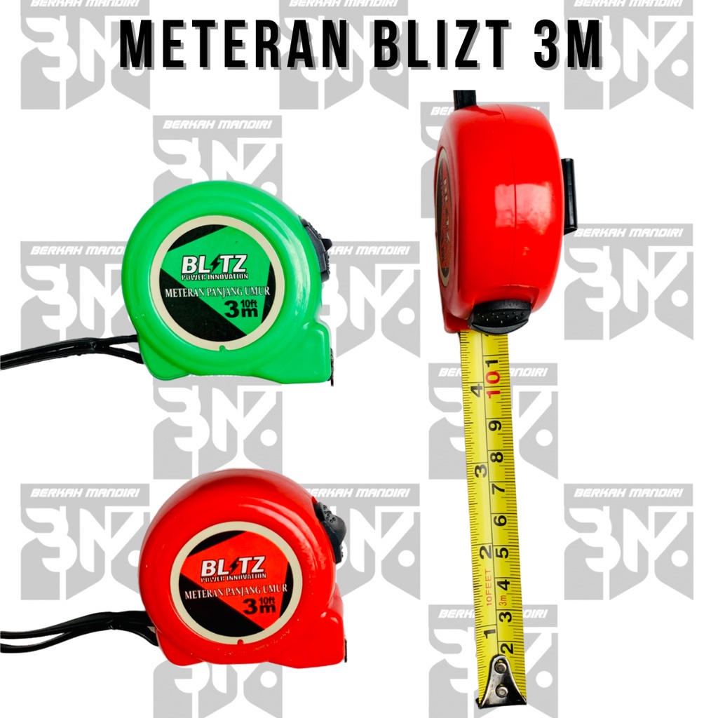 Jual BLIZT Meteran Roll Magnet Panjang 3 Meter - Measuring Tape Meteran ...